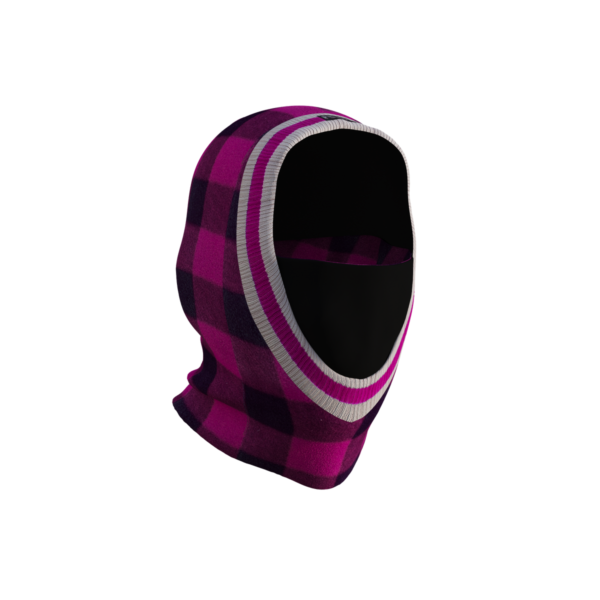 Multifunctional 4-Layer Fleece Hood | POOK Ninja (Pink Plaid)